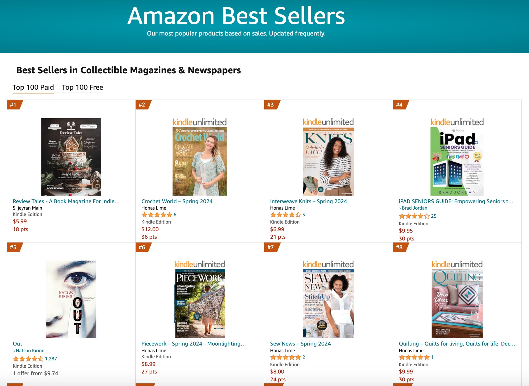 10th Issue Magazine – First Place- An Amazon Bestseller – Review Tales